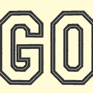 Block Thin Team Players Embroidery Applique Font - 2, 3, 3, 4, 5 and 6 ...