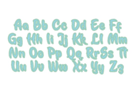 NEW Monogram Applique Font Machine Embroidery Applique | Etsy