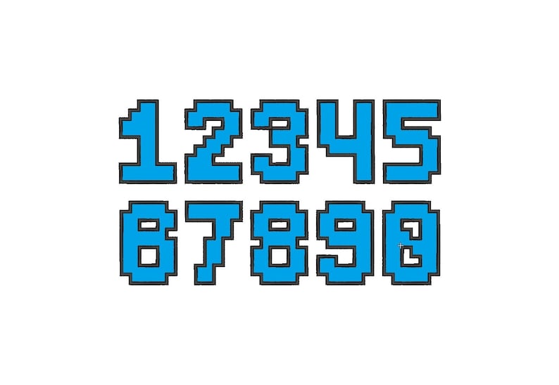 Gamer Block Font Letters A-Z Whole Alphabet and Numbers 0-9 Crewmate ...