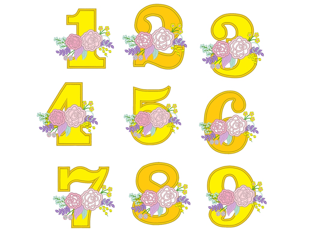 Package Price! Farm Birthday Numbers 1-9 Country Style Vintage French ...