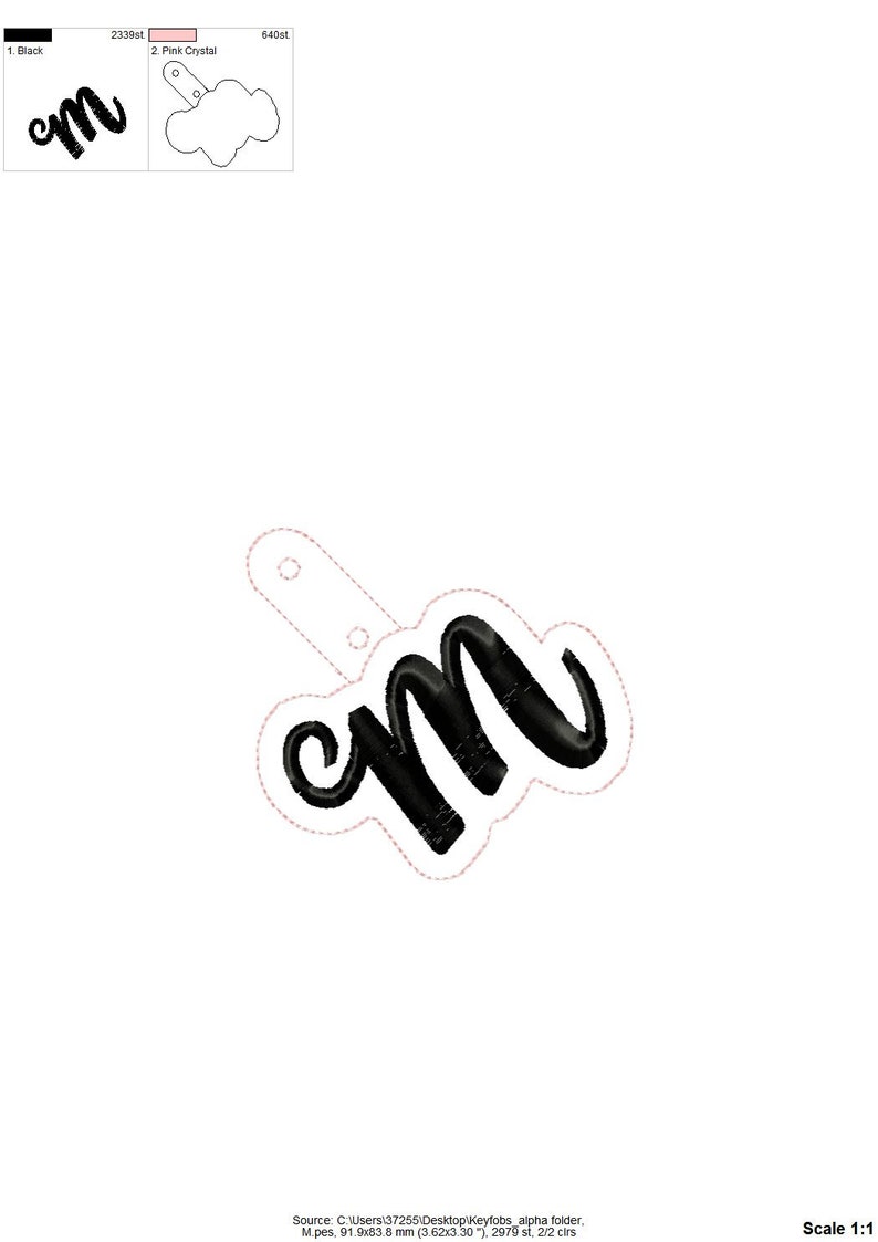 Monogram Alphabet Initial Script Letters A-Z Simply in the Hoop ITH ...