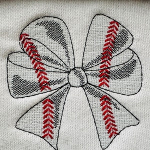 Light Stitch Baseball Bow Line Art Drawing Sketch Sport Light Stitch ...