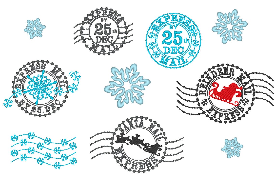 Big SET of Reindeer Mail Express Santa Claus Mail by 25th December ...