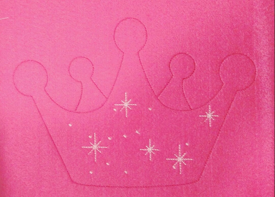 Little Princess Crown Sparkling Diadem Tiara Quick Bean Stitch Outline ...