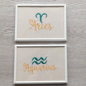 All 12 Signs of the Zodiac Embroidery Designs Bundle 12 Pcs Astrology ...