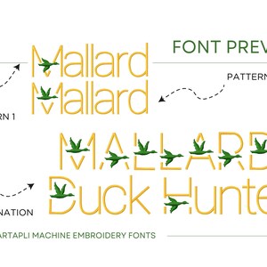 Satin Stitch Mallard Font Block Type Alphabet Monogram Machine ...