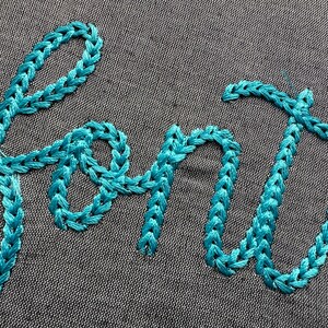 Bold Chain Stitch FONT Dense Chain Machine Embroidery Designs in ...