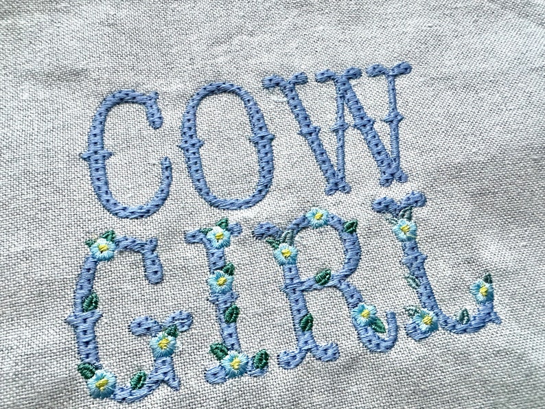 Fishtail Floral Font and Basic Font SET of 2 Alphabet Waffle Stitch ...