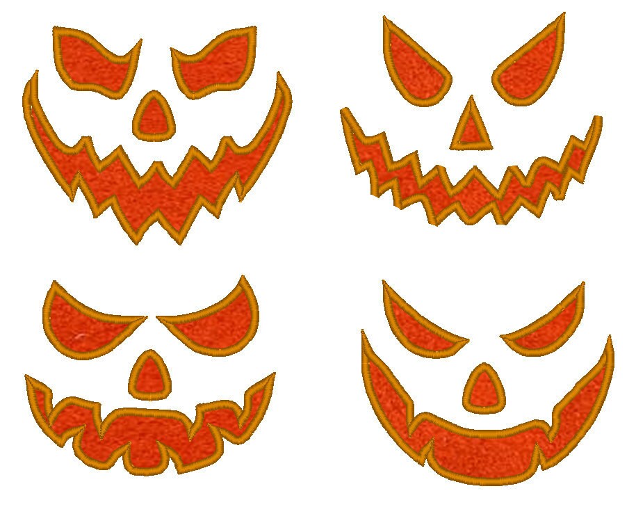 Halloween Pumpkin Jack O Lantern 4 Different Faces Machine | Etsy