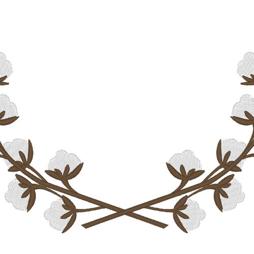 Cotton Branches Wreaths Frame INSTANT DOWNLOAD Machine - Etsy
