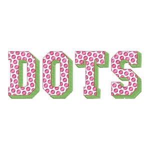 Dotted Dots Patterned Font 3 Three Colors Shadow Alphabet Letters and ...