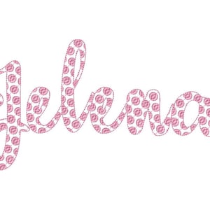 Polka Dot Font 2 Two Colors Script Cursive Alphabet Machine Embroidery ...