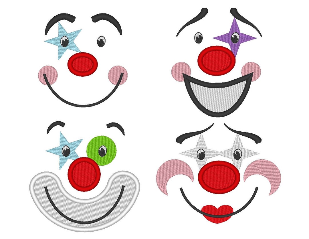 Adorable Clown Faces for Your Toy Machine Embroidery Designs and ...