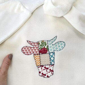 Patchwork Cow Head Patterned Cow Face Machine Embroidery Designs Many ...