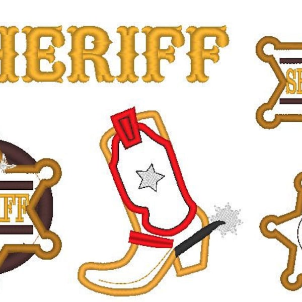 Sheriff Badge Embroidery - Etsy