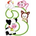 Farm Birthday Number THREE 3 With Cow, Pig, Horse and Rooster - Cute ...