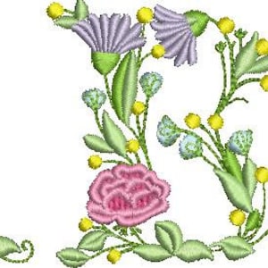 Floral Block Uppercase Capital Letters A-Z Whole Alphabet, Monogram ...