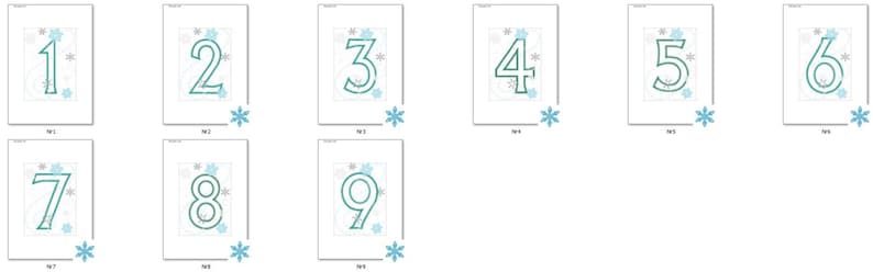 Frozen Birthday Snowflakes Numbers Machine Embroidery - Etsy