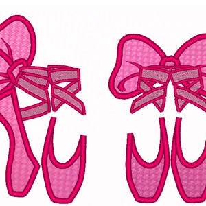 Ballerina Shoes - Machine Embroidery Applique Designs and Satin Stitch ...