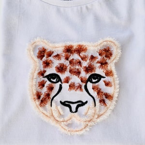 Fringed Fluffy Leopard Face Chenille Fringe Embroidery in the Hoop ITH ...