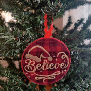 Tartan Plaid Gingham Christmas Tree Ornaments Decoration SET of 6 ...