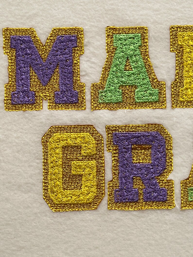 2023 New Mini Faux Chenille Glitter HTV Font Athletic Sport - Etsy