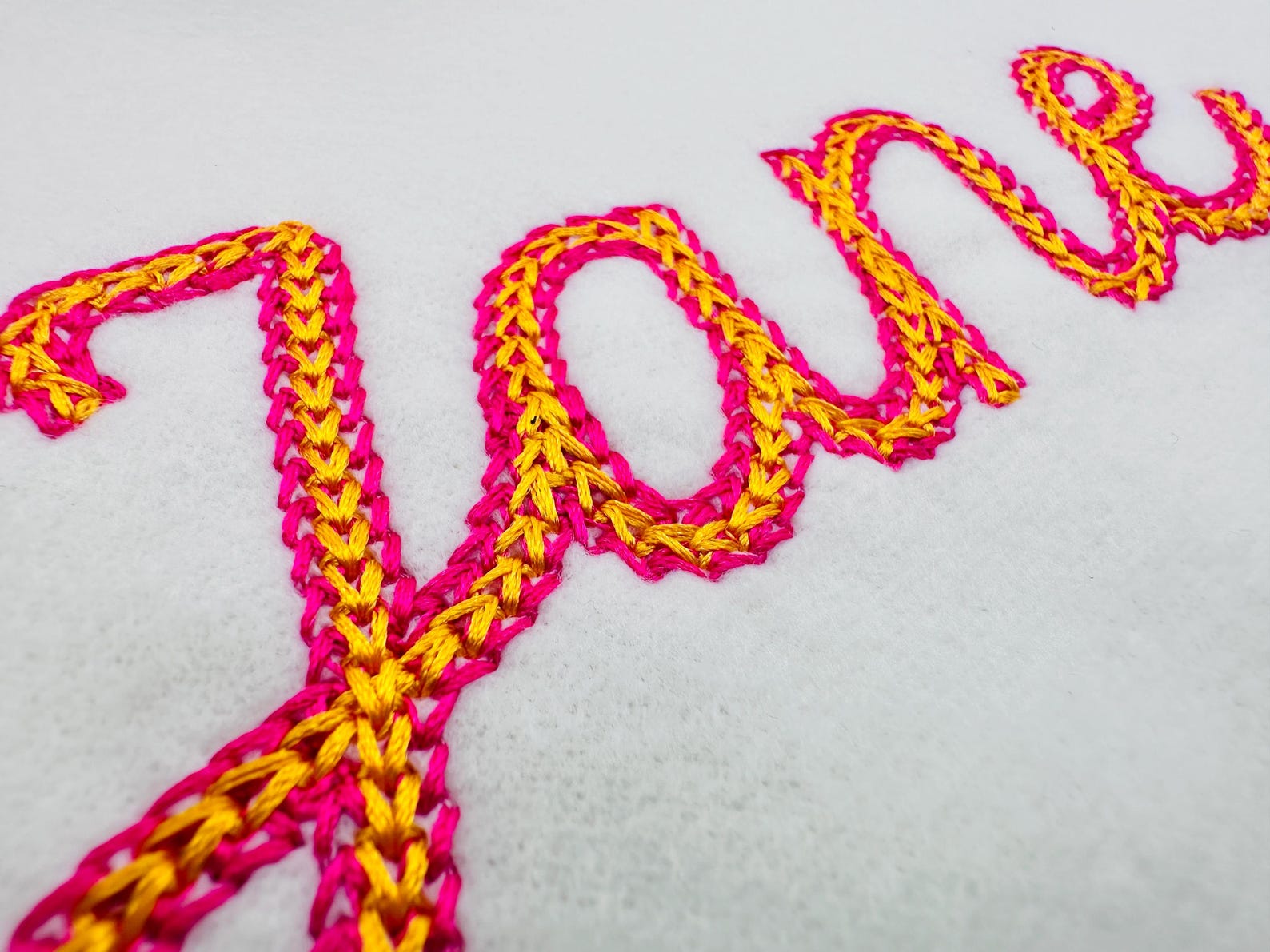 2 Color Chain Stitch FONT Chain Grace Alphabet Monogram Machine ...