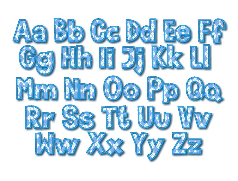 Boy Monogram Font Applique Machine Embroidery Designs Alphabet Letters ...