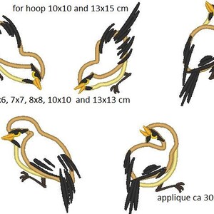 Sparrows Set - Single Files - Machine Embroidery Applique Designs ...