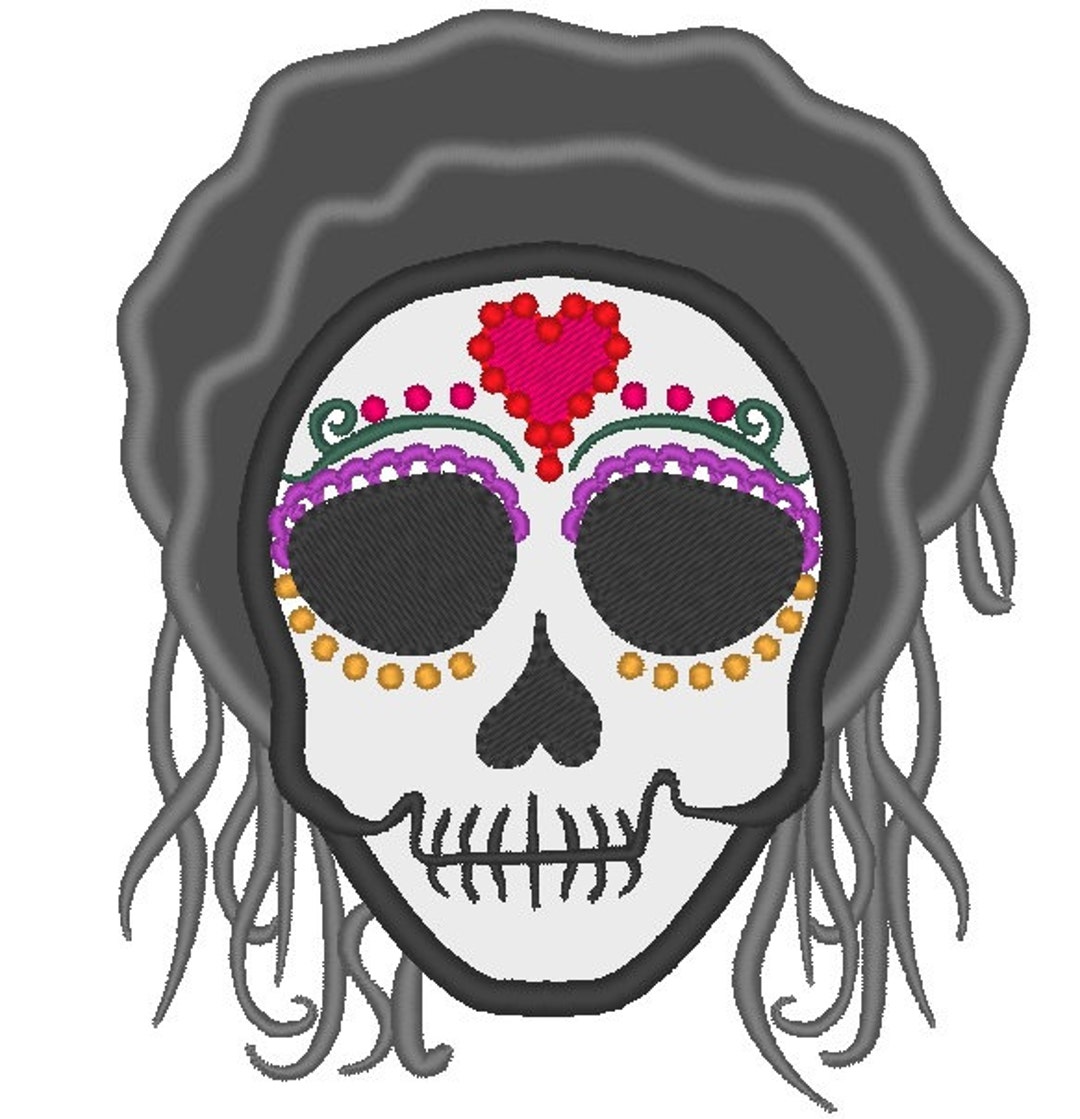 Calaca, Skeleton, Skull, Day of the Dead Embroidered, Calavera, Sugar ...