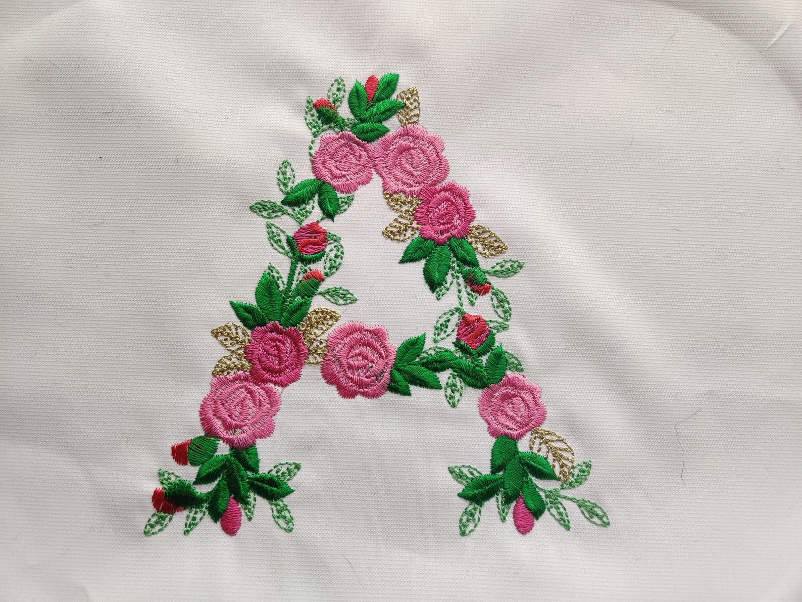 Delicate Roses Floral Font Alphabet Garden Flag Monogram Liberty ...