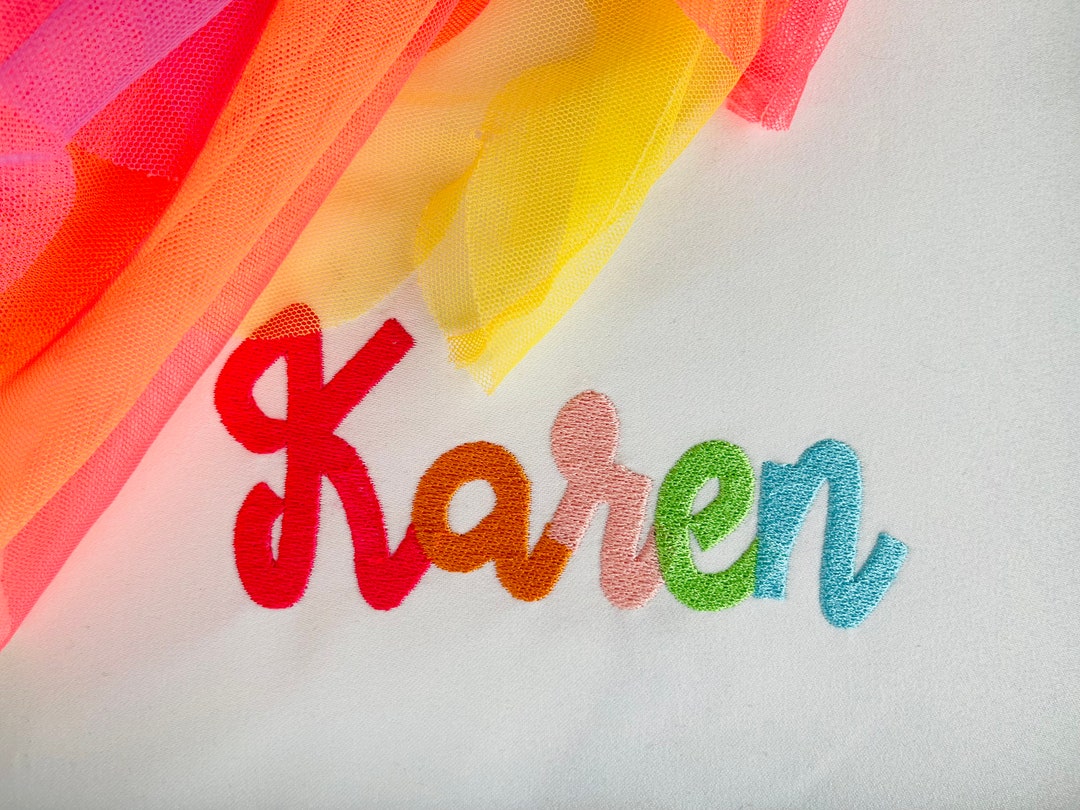 Fill Stitch Karen Font Alphabet Playful Kids Baby Monogram Name Machine ...