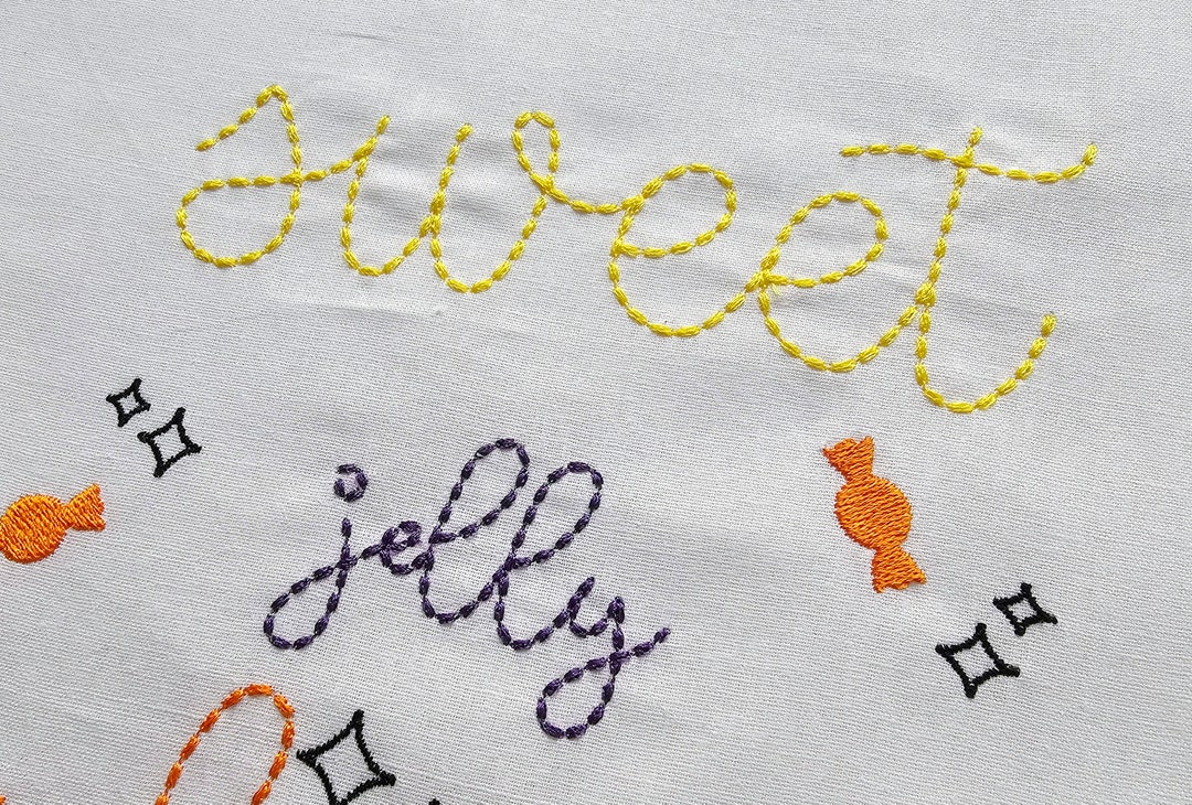 NEW Hand Stitch Effect FONT Machine Embroidery Designs in Assorted Mini Sizes Alphabet Letters ...