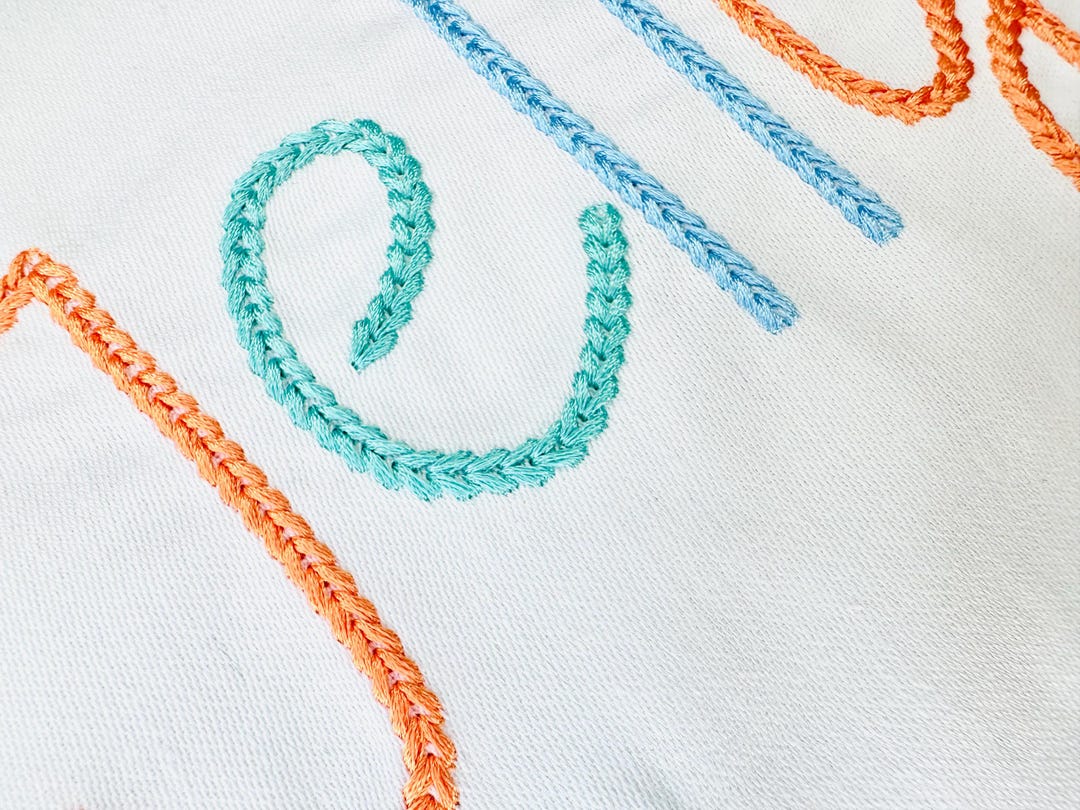 Bold Chain FONT Dense Chain Stitch Medium and Big Sizes Alphabet ...