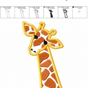 Giraffe Head Little Giraffe Cure Eyes Embroidery Applique Designs ...