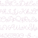 Classic Script Hand Stitch Effect FONT Machine Embroidery Designs Small ...