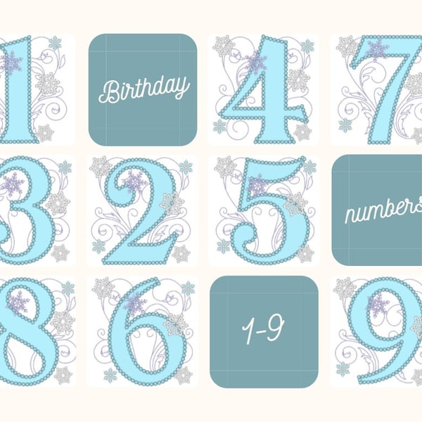 Frozen Numbers - Etsy