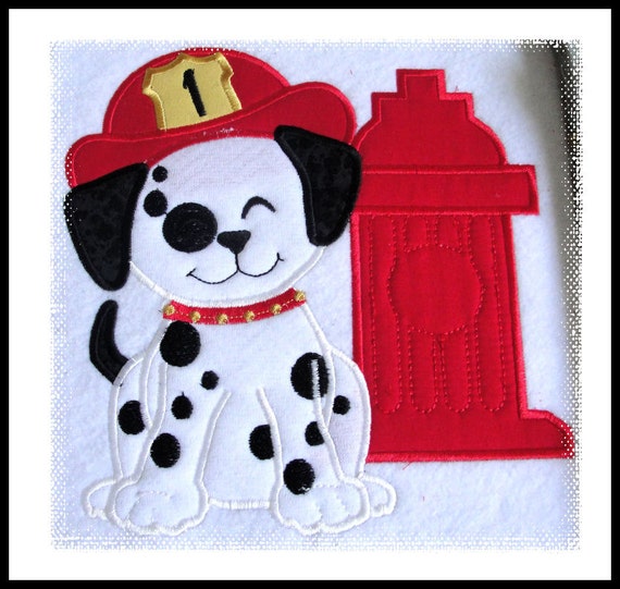 Dalmation Fire Dog By Hydrant Clipart