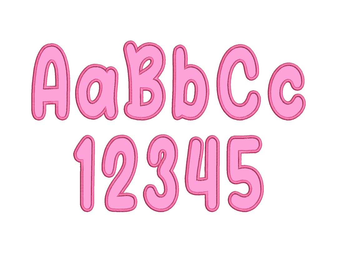 Big Baby Applique Font Machine Embroidery Designs Kids Outfit Monogram ...