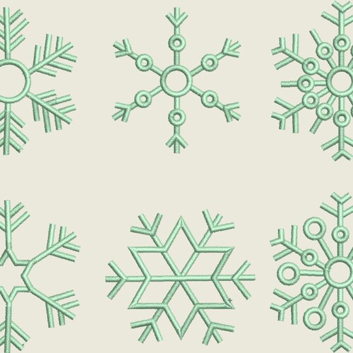 Simply Snowflakes 9 Types in Assorted Sizes Machine Embroidery - Etsy
