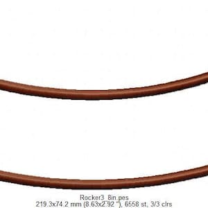 Arc Shape Banner for Rocker - Machine Embroidery Applique Designs for ...