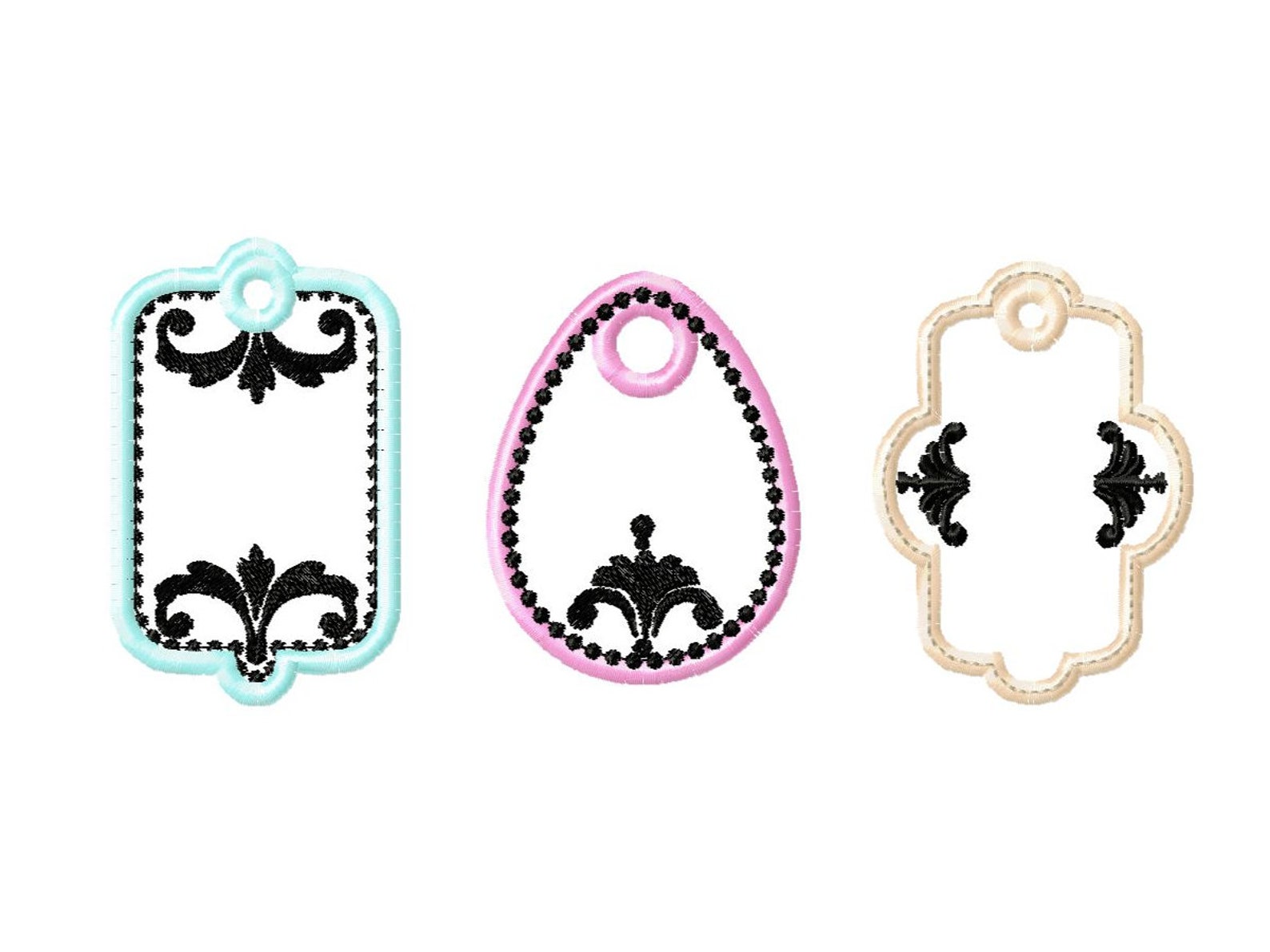 Western Wedding Glamour Name Tags Easy in the Hoop ITH Applique Machine ...