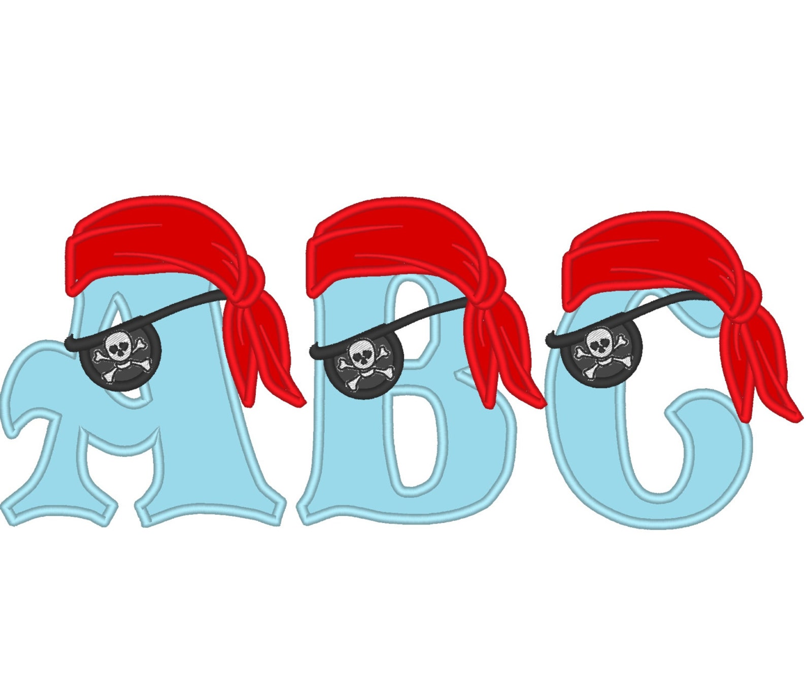 Pirate Alphabet Embroidery 26 Pirate Letters Embroidery Set - Etsy