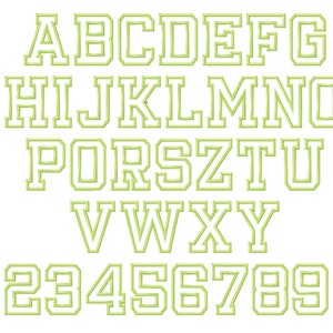 Varsity FONT Athletic Sport High School Team Players Machine Embroidery ...