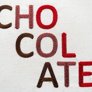 Mini Chain Font Hand Stitch Effect Chain Block Font Machine Embroidery ...