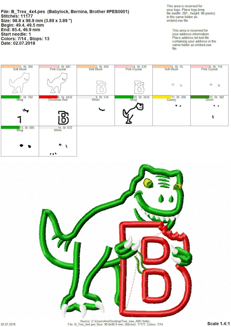 T-rex Dinosaur Personalized Name Letter Whole Alphabet 26 - Etsy