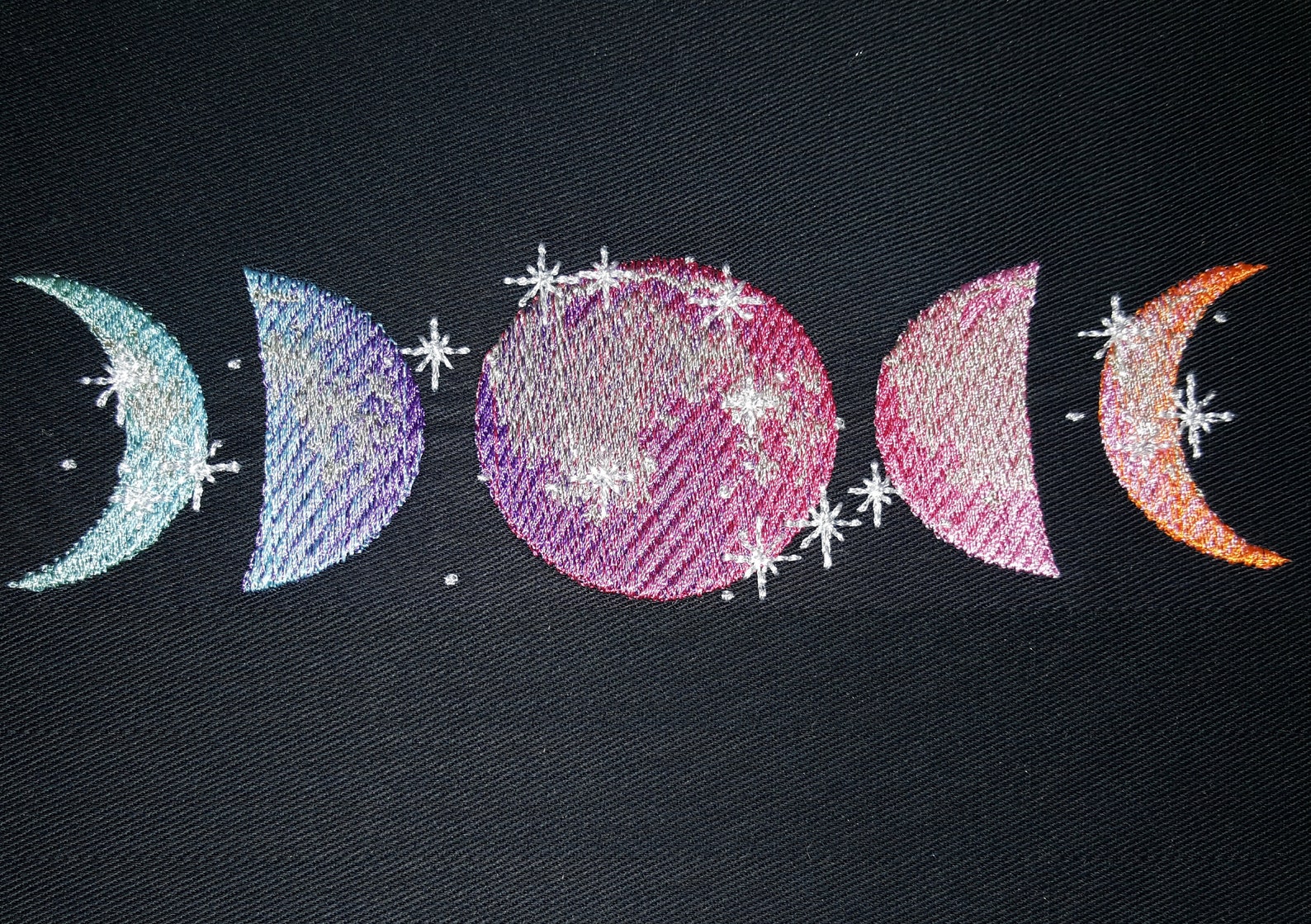 Rainbow Iridescent Moon Phases Four Principal Lunar Phases: - Etsy