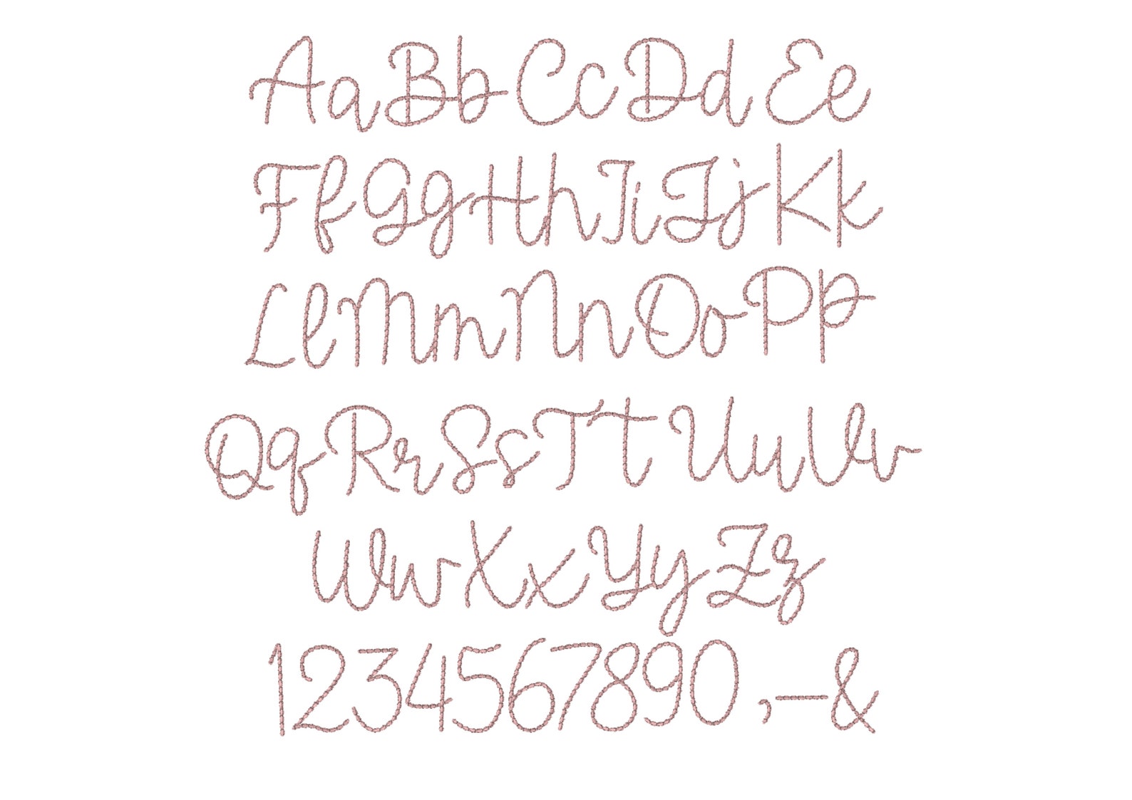 Hand Stitch Effect FONT Machine Embroidery Designs in Assorted - Etsy