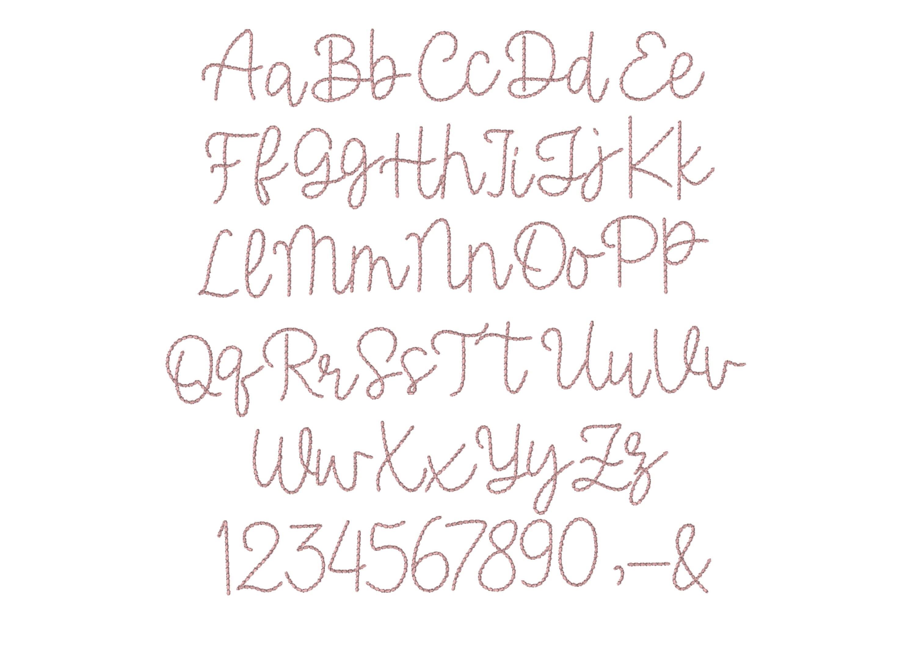 Hand Stitch Effect FONT Machine Embroidery Designs in Assorted - Etsy