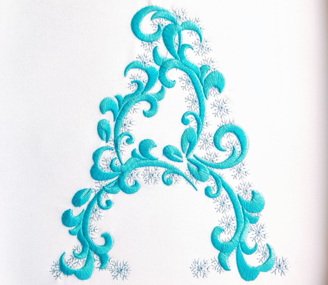Monogram Frozen Font Machine Embroidery Designs 3 4 5 6 7 - Etsy